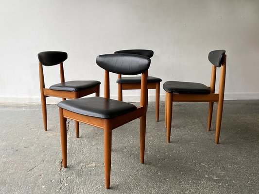 Mid Century Dining Table Dining Chairs by Schreiber Furniture 1960s Set of 6 for sale at Pamono