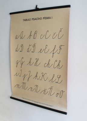 Vintage Cursive Alphabet Chart