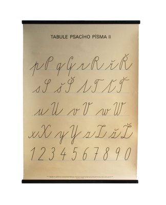 Vintage Cursive Alphabet Chart