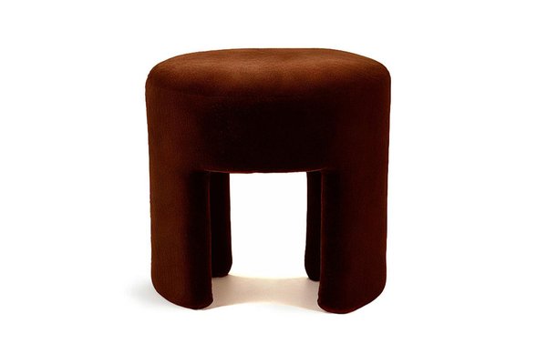 Furia Stool in Brown Velvet by Moanne
