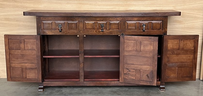 Tuscan Sideboards Buffets 19th Century Large Catalan Spanish Baroque