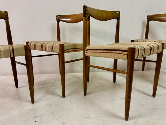 Danish Oak Dining Chairs by H.W Klein for Bramin 1960s Set of 4