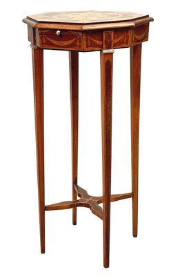 Late 19th Century Octagonal Mahogany Satinwood Occasional Table 1890