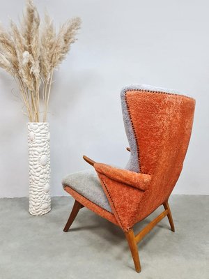 Mid Century Wingback Lounge Chair 1960s