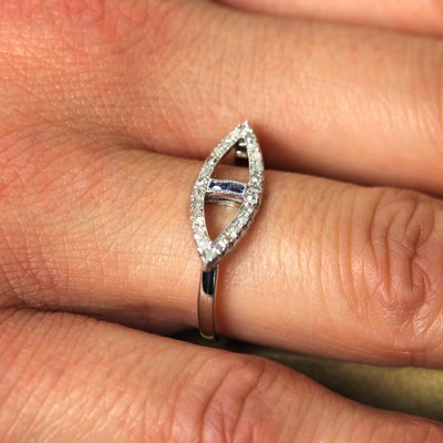 Art deco navette ring store