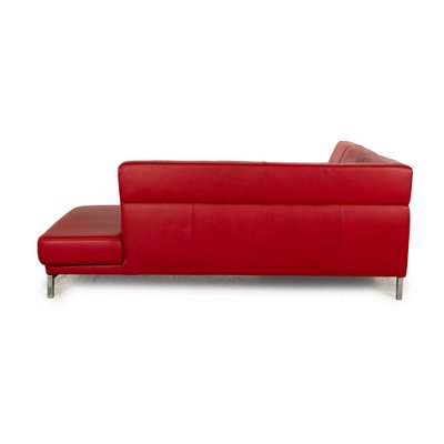 Nove Corner Sofa in Red Leather from Koinor for sale at Pamono