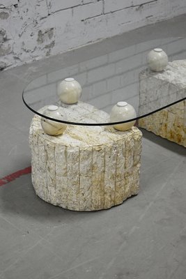 Travertine Coffee Table by Magnussen Ponte 1980s for sale at Pamono