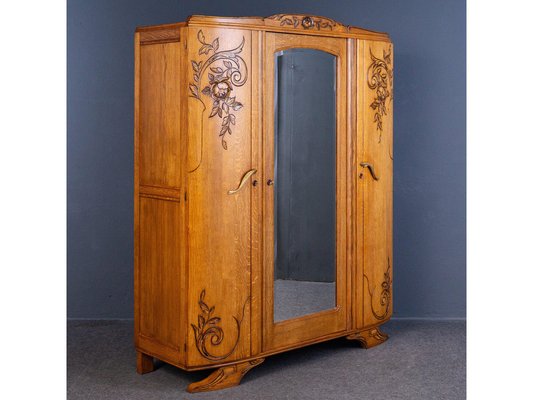 Antique 3 door Wood Wardrobe