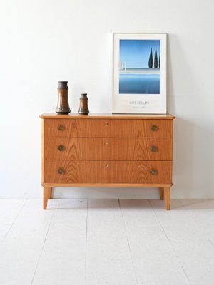 Vintage Chest of Drawers with Knobs 1960s