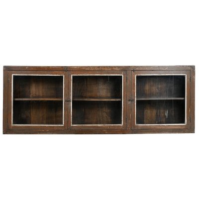 Freestanding or Wall Mounted Showcase Cabinet in Solid Wood for sale at Pamono