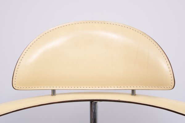 Set of Arrben Chrome and Leather Stiletto Chairs, Italy Set of Arrben Chrome and Leather Stiletto Chairs, Italy