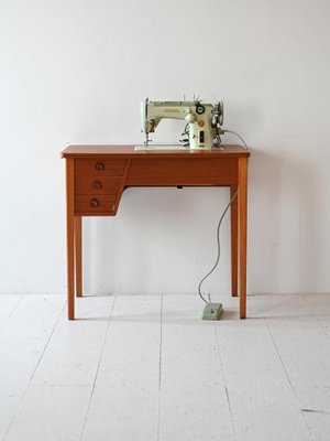 Desk with Singer Sewing Machine 1960s