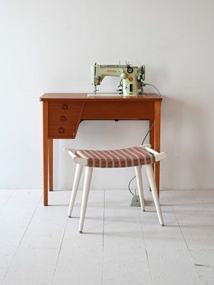 Desk with Singer Sewing Machine 1960s