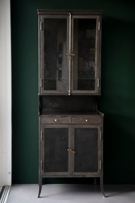 Vintage metal china cabinet store