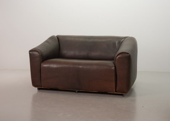 DS47 Extendable Brown Sadle Leather Loveseat Sofa from de Sede Switzerland 1970s for sale at Pamono