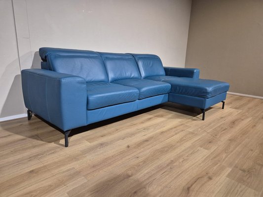 Henders and Hazel Corner Sofa Petrol Leather Design