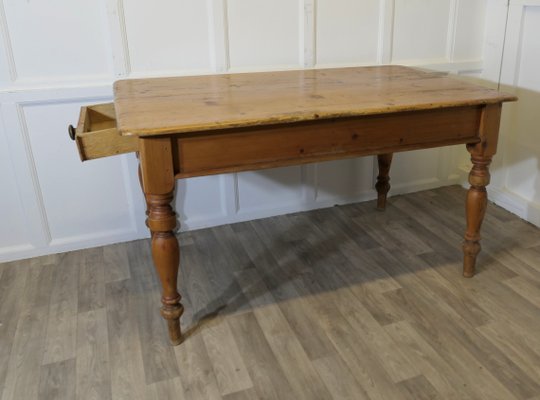 Pine Farmhouse Kitchen Table 1890s