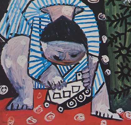 Claude Picasso Drawing Lesson Given By Pablo Picasso To His Children