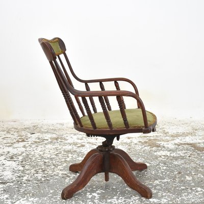 Edwardian Bentwood Swivel Desk Chair