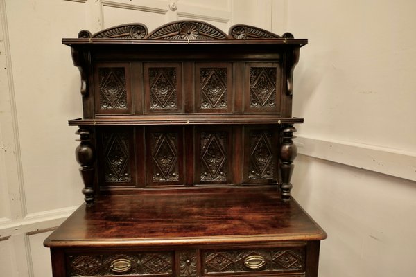 18th Century Carved Dresser with Geometric Carvings