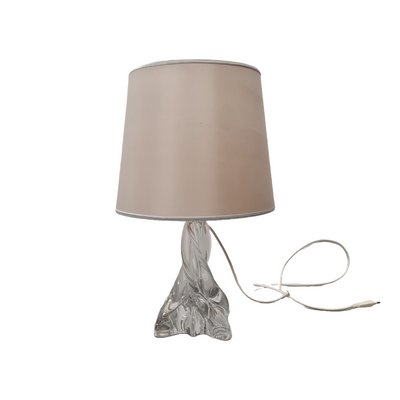 French Crystal Table Lamp by Baccarat 1950s