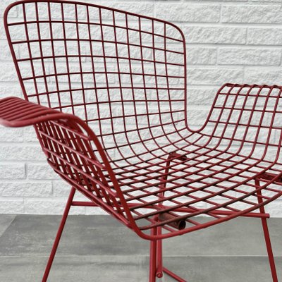 Mid Century Modern Wire Chairs George Oliver Ophelia Luxury Fabric