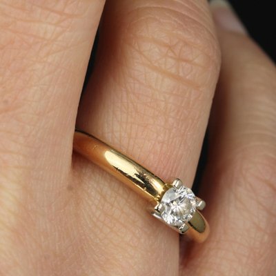 gold diamond ring second hand