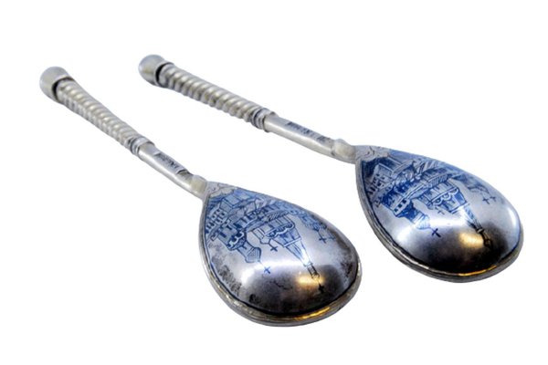 silver dessert spoon