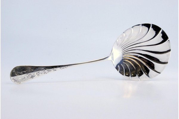 silver dessert spoon