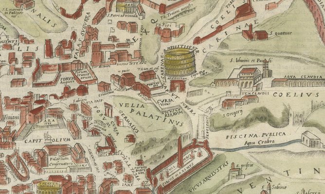 Mapa De Monumentos De La Antigua Roma Y París