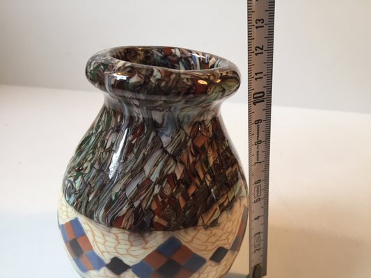 French Micro Mosaic Ceramic Vase by Jean Gerbino for French Micro Mosaic Ceramic Vase by Jean Gerbino for