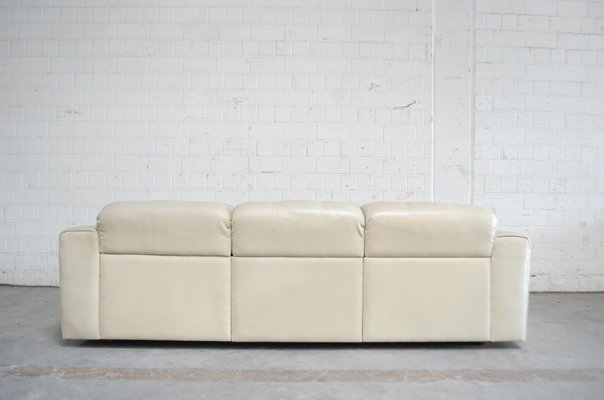 Vintage DS105 Ecru White Leather Sofa from de Sede