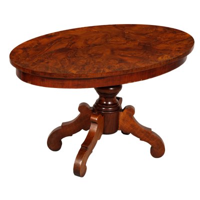 Art Deco Oval Walnut Coffee Table 1930s
