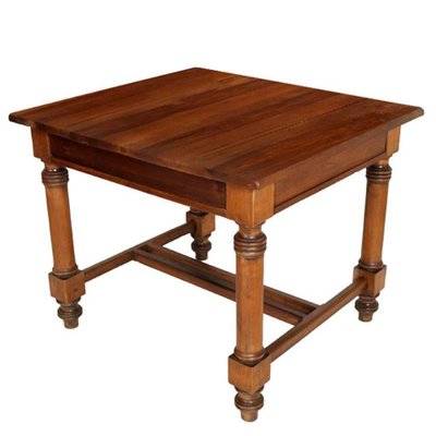 Square Antique Austrian Solid Walnut Table