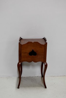 Antique Louis XV Style Red Cherry Wood Nightstand