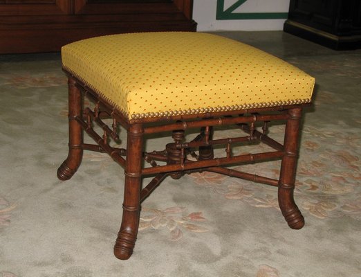 Vintage Bamboo Ottoman for sale at Pamono