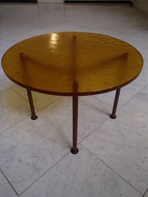 Copper Glass Coffee Table 1930s