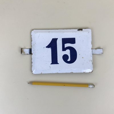 Wall Décor Signs door number number 15 porcelain number enamel number ...