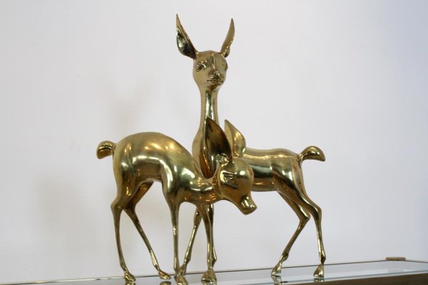 Large brass deer store