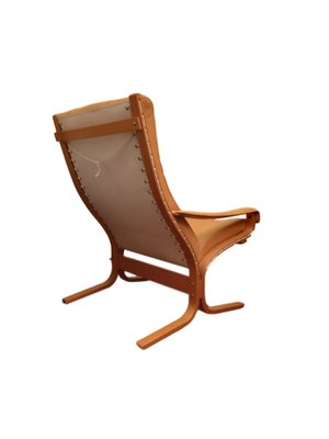 Leather Siesta Lounge Chair and Ottoman Set by Ingmar Relling for Westnofa 1960s bei Pamono kaufen