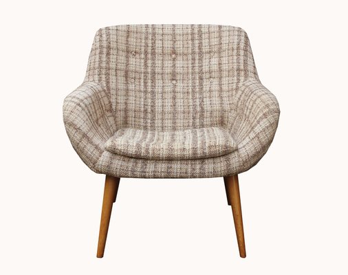 Brown Beige Club Chair 1950s