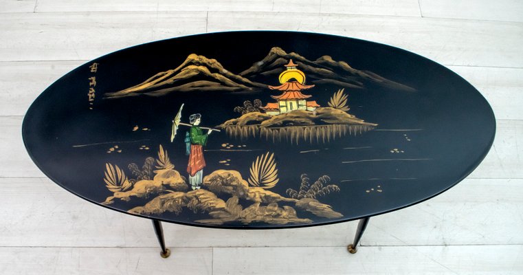 Mid Century Chinese Lacquered Coffee Table 1960s
