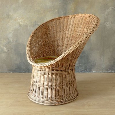Vintage wicker barrel chair store