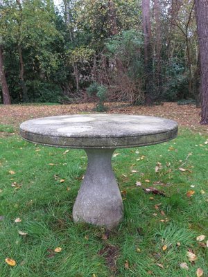 Mid Century Concrete Garden Table in the Style of Mangiarotti Up Up for sale at Pamono