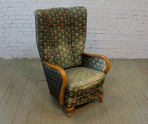 Large Mid Century High Back Chaise Lounge France