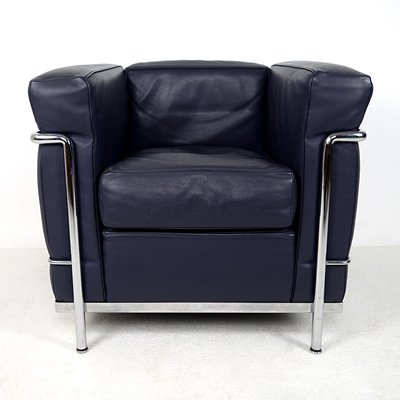 Vintage LC2 Club Chair by Pierre Jeanneret Le Corbusier Charlotte Perriand for Cassina