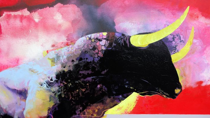 Abstract Bull Painting