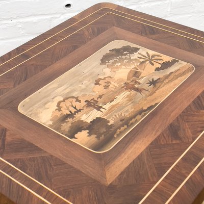 Wooden Coffee Table with Inlay 1940s for sale at Pamono