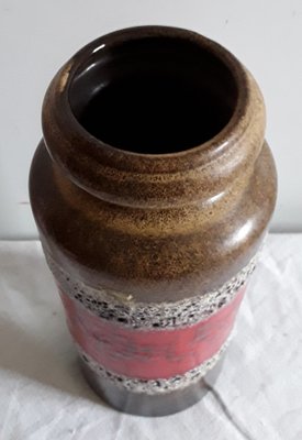 Vases Vintage 1970s SCHEURICH KERAMIK Brown and Yellow Fat Lava Vase ...