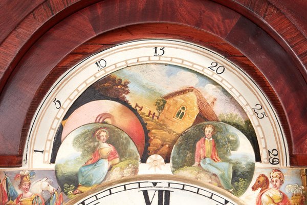 Antique Grandfather Clock Face Painted Clock By Anythinggoeshere